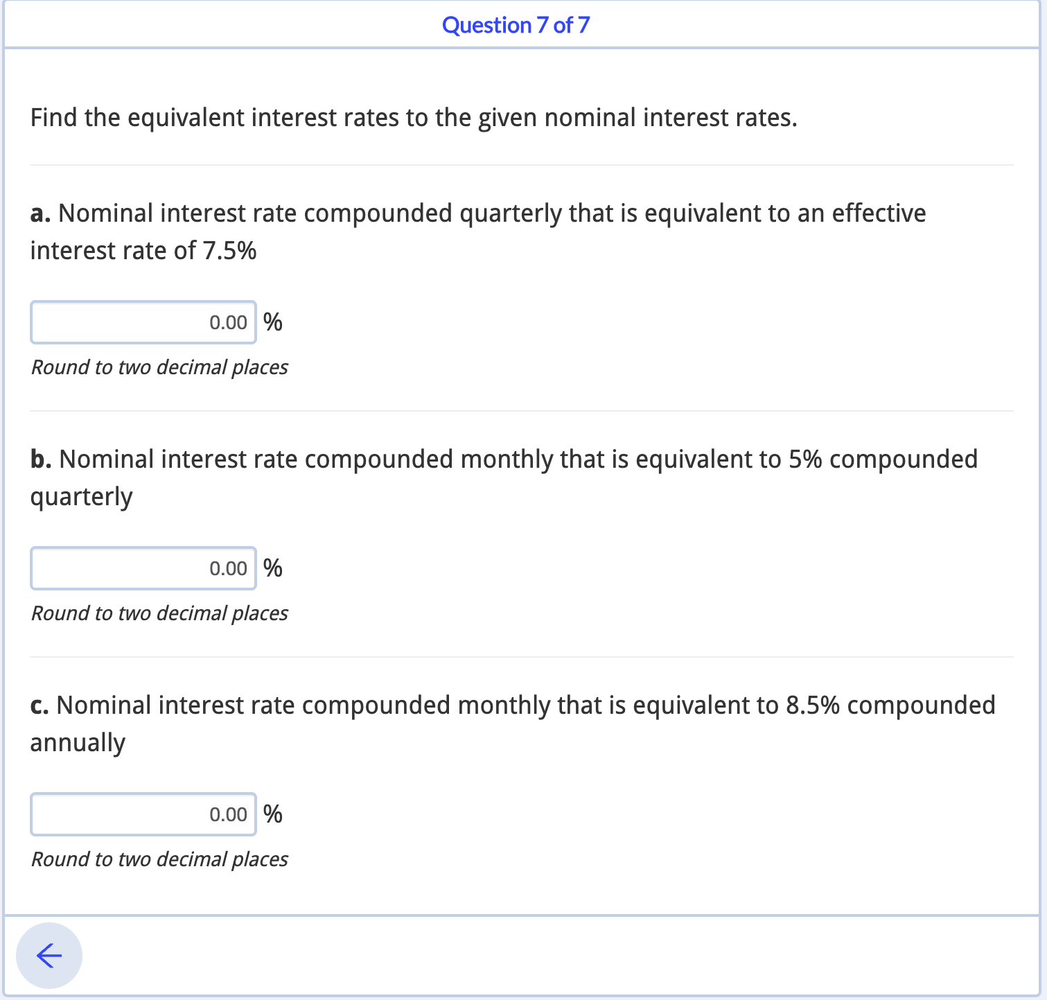 Solved Find the equivalent interest rates to the given | Chegg.com
