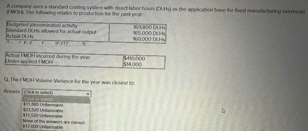 A company uses a standard costing system with direct | Chegg.com