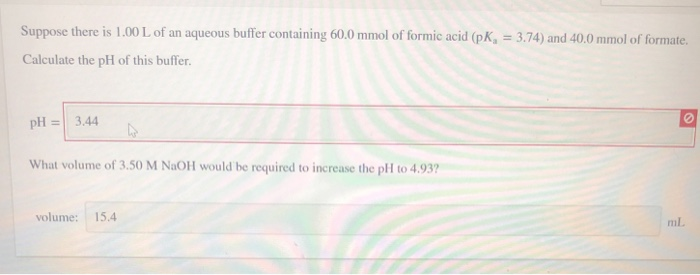 Solved Suppose there is 1.00L of an aqueous buffer | Chegg.com