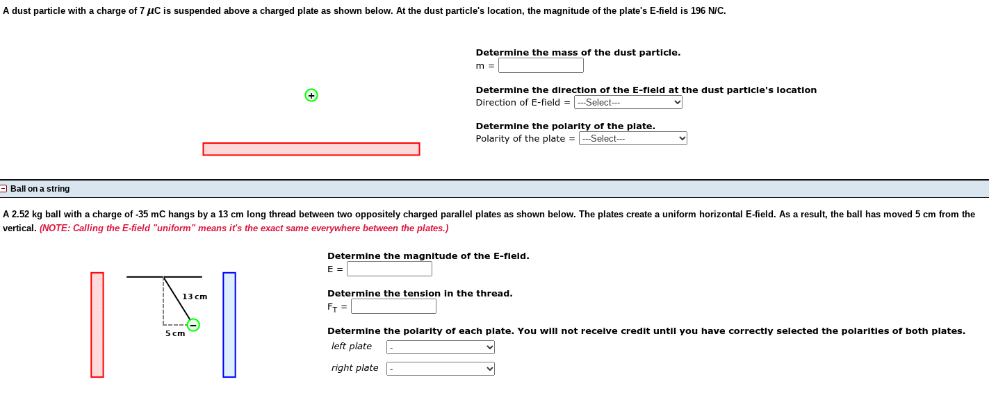 Solved A dust particle with a charge of 7 uC is suspended | Chegg.com