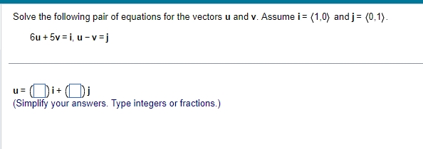 Solved Solve the following pair of equations for the vectors | Chegg.com