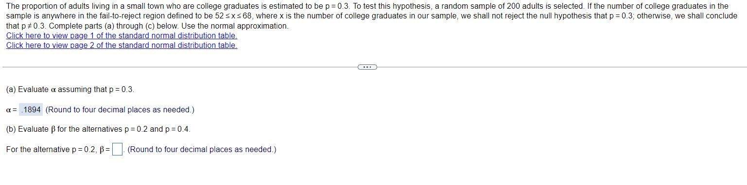 Solved that p =0.3. Complete parts (a) through (c) below. | Chegg.com