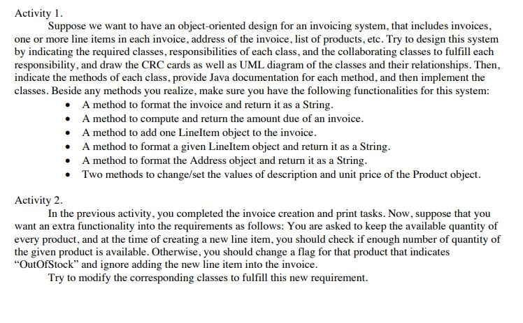 Solved import java.io.*; import java.util.*; class Product | Chegg.com
