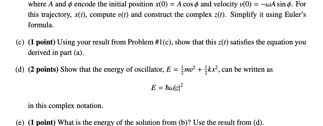 Solved 3. Classical Ladder Operators for the Harmonic | Chegg.com