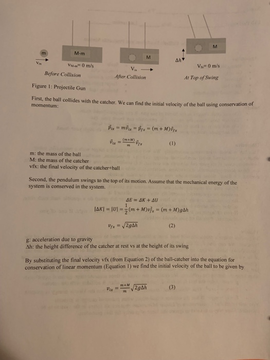 Solved PRE-LAB 7: The Ballistic Pendulum and Projectile | Chegg.com