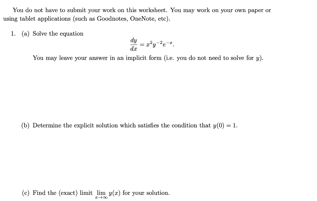 Solved You do not have to submit your work on this | Chegg.com