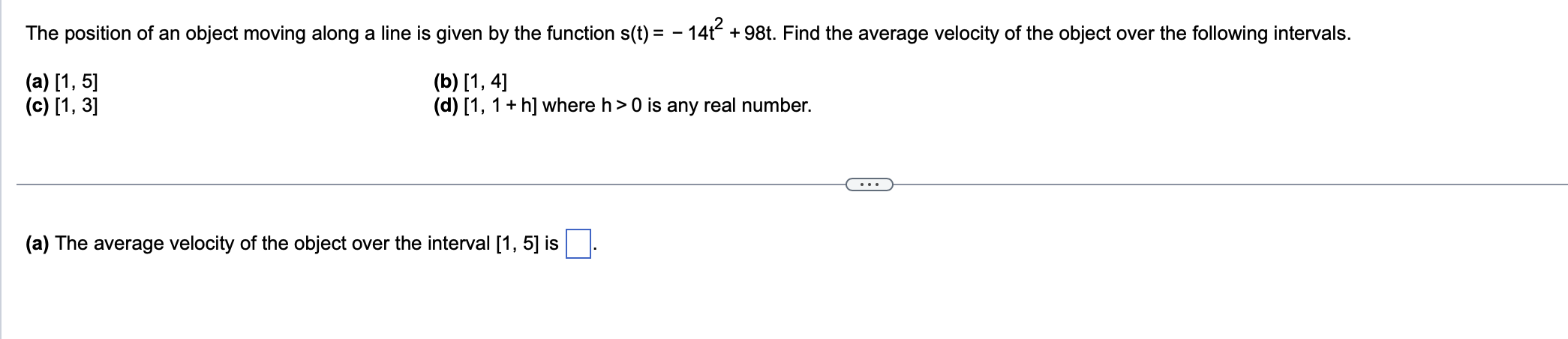 Solved The Position Of An Object Moving Along A Line Is