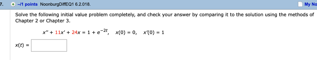 Solved . +-/1 points BoyceDiffEQBr10 6.3.014.GO Find the | Chegg.com