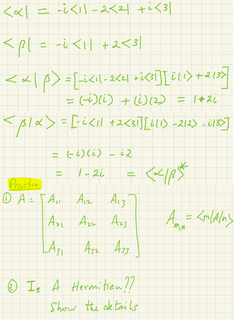 Solved A is the operator: | alpha> A12 = etc You | Chegg.com