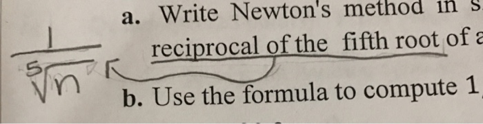 Solved a. Write Newton's method in simplified form for | Chegg.com