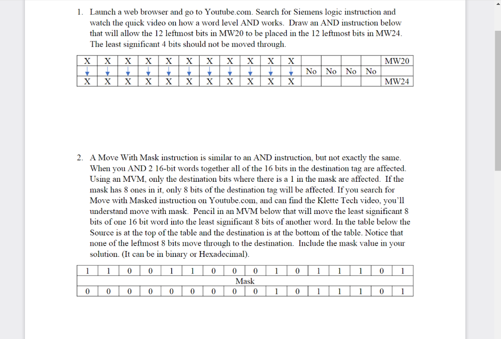 Solved 1. Launch a web browser and go to Youtube.com. Search | Chegg.com