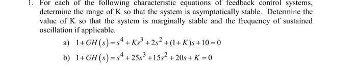 Solved 1. For each of the following characteristic equations | Chegg.com