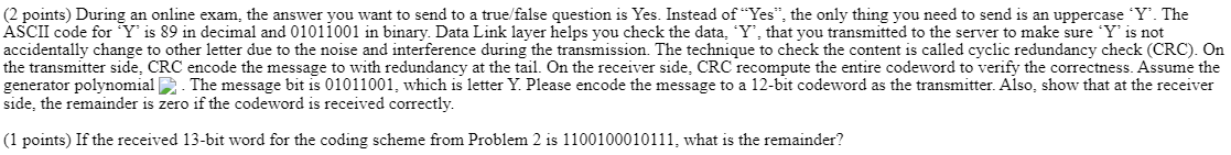 Solved TWO PART QUESTION, please do not copy from other | Chegg.com