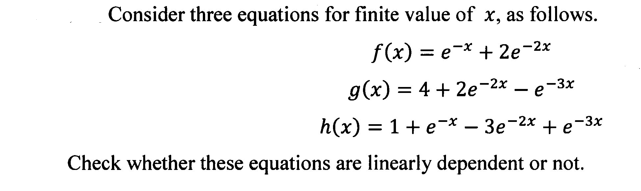 Solved Consider three equations for finite value of x, as | Chegg.com