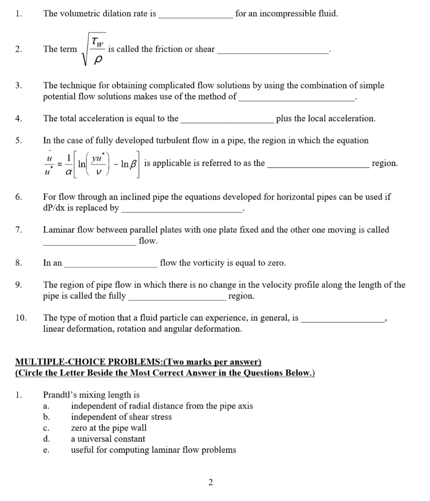 Solved 1. The volumetric dilation rate is for an | Chegg.com