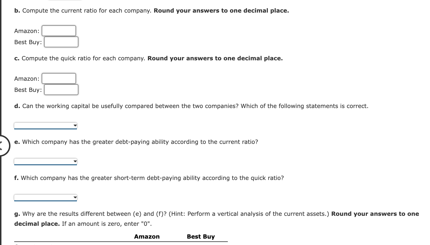 Analyze and compare Amazon.com to Best BuyAmazon.com, | Chegg.com Analyze and compare Amazon.com to Best BuyAmazon.com, | Chegg.com