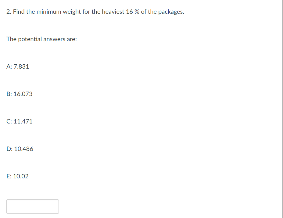 Solved Packages in a package delivery service are divided | Chegg.com