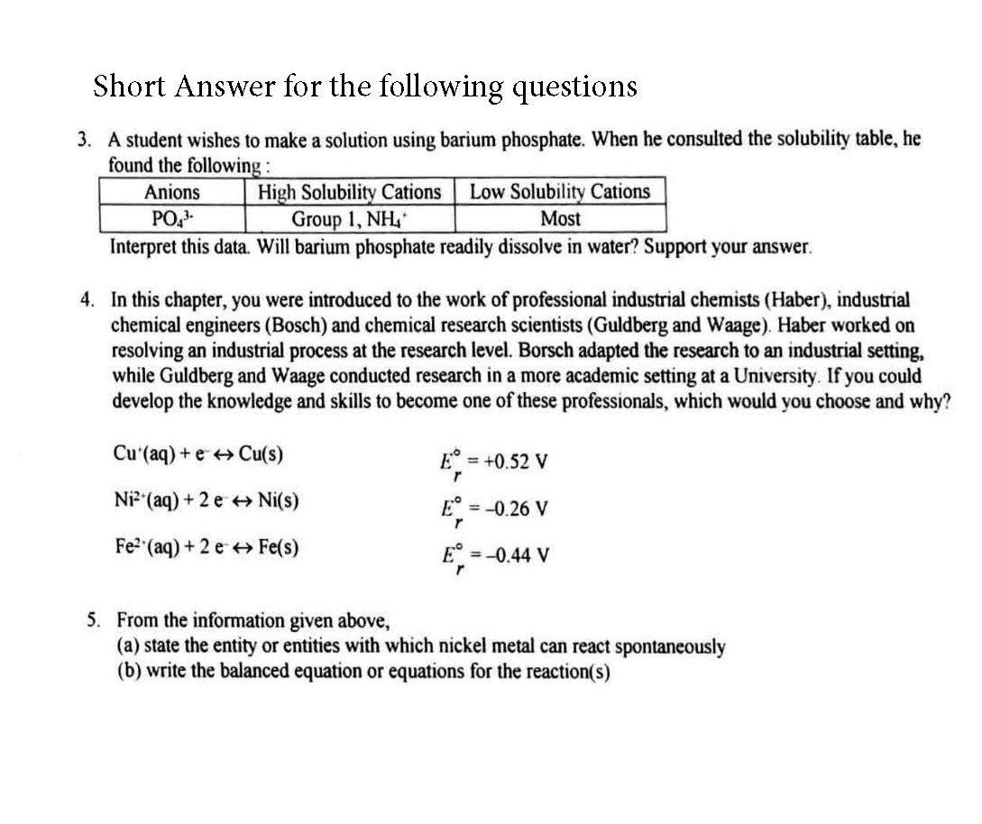Solved Please answer all questions clearly and completely | Chegg.com
