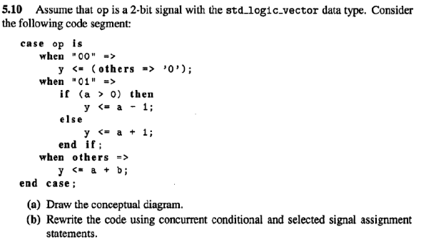 Solved 5.10 Assume that op is a 2-bit signal with the | Chegg.com