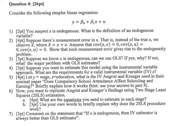 Solved Question 4: [26pt) Consider the following simpler | Chegg.com Solved Question 4: [26pt) Consider the following simpler | Chegg.com