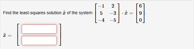 Solved Find the least-squares solution x^ of the system | Chegg.com