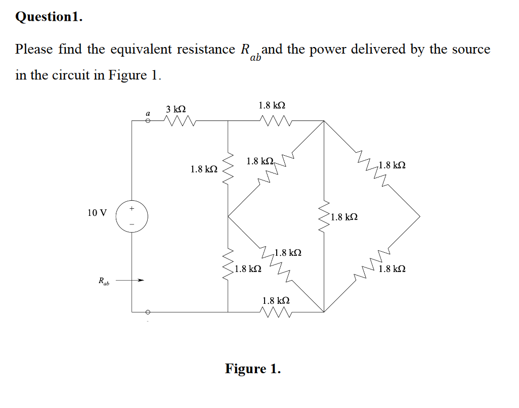 Solved Please find the equivalent resistance Rab and the | Chegg.com