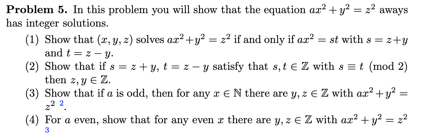 Solved Problem 5. In this problem you will show that the | Chegg.com