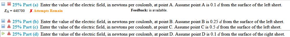 Solved (13%) Problem 7: Two large rectangular sheets of | Chegg.com