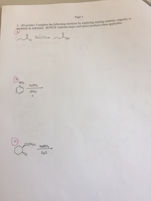 Solved Page 4 or 3. (40 points) complete the following | Chegg.com