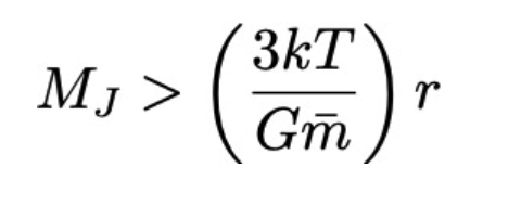 Solved Derive the Jeans Mass - starting with an analysis for | Chegg.com
