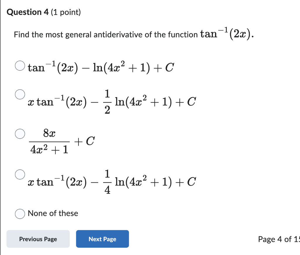 Solved Find the most general antiderivative of the function | Chegg.com