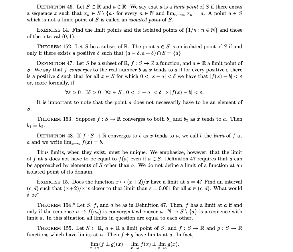 Solved Please prove theorem 153 and theorem 155. Please use | Chegg.com