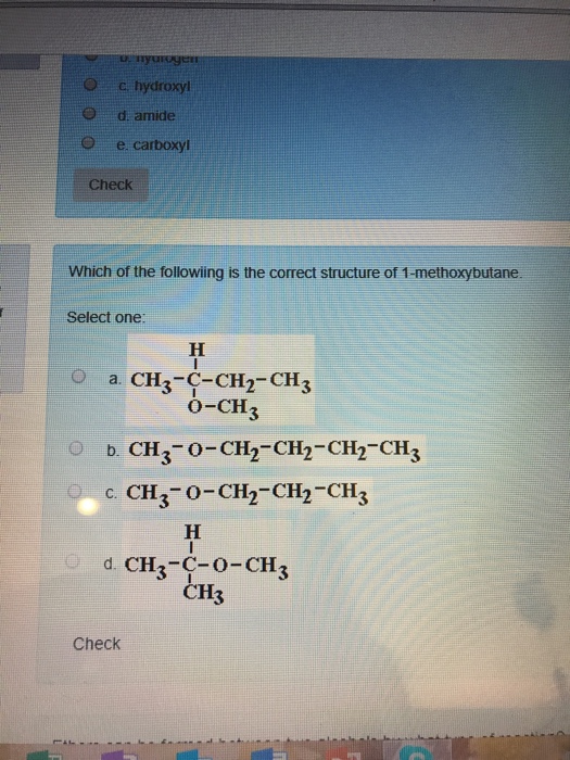 Solved Which of the following is the correct structure of | Chegg.com