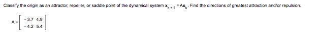 Solved Classify the origin as an attractor, repeller, or | Chegg.com