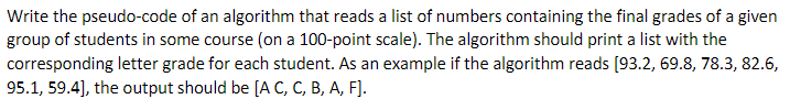 Solved Python programming Pseudo-code is an english - like | Chegg.com