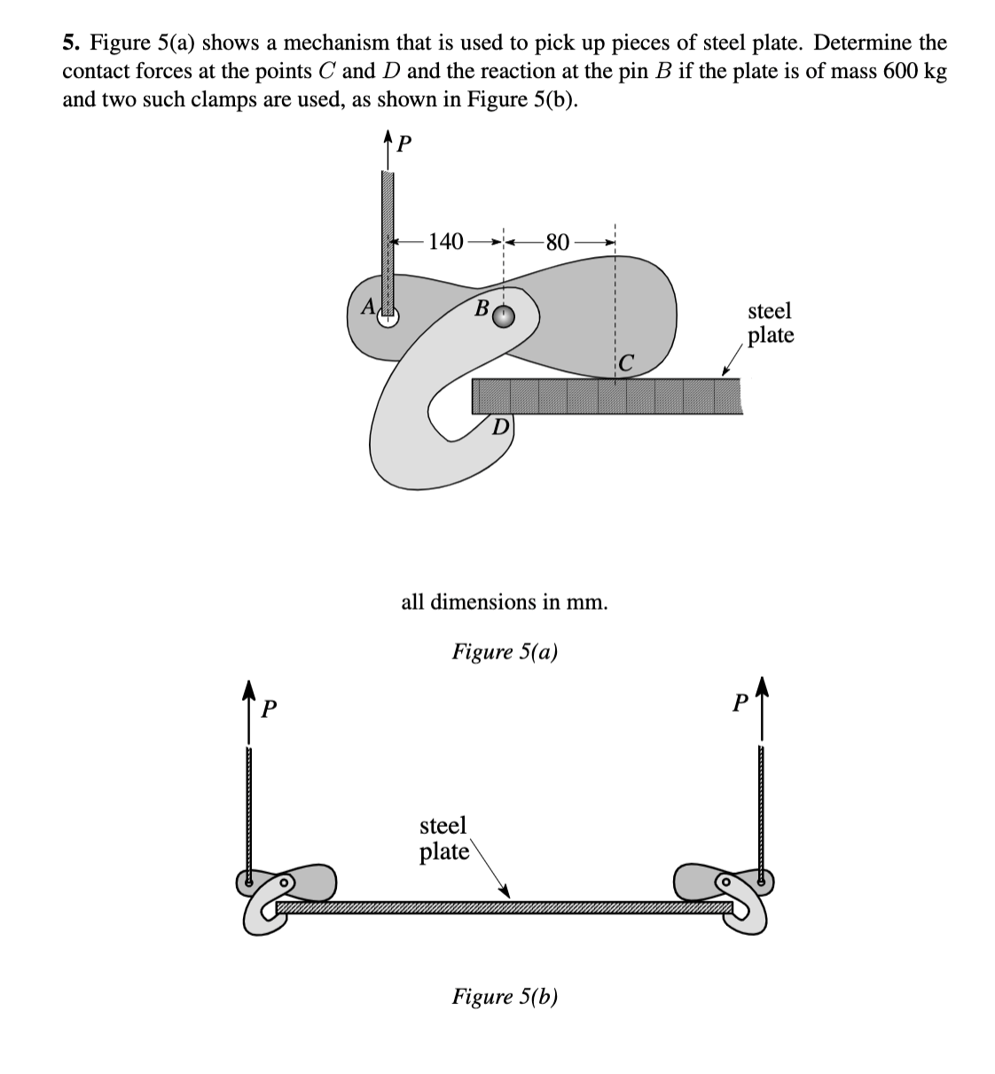 Solved Figure 5(a) ﻿shows a mechanism that is used to pick | Chegg.com