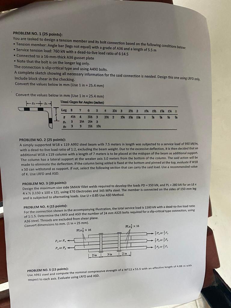 Solved PROBLEM NO. 1 ( 25 points): You are tasked to design | Chegg.com