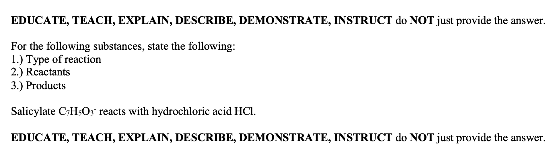 Solved EDUCATE, TEACH, EXPLAIN, DESCRIBE, | Chegg.com
