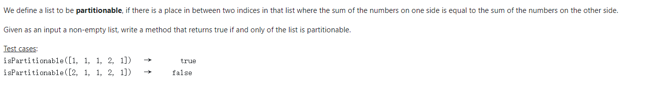 Solved We define a list to be partitionable, if there is a | Chegg.com