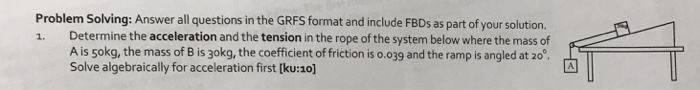 Solved Problem Solving: Answer all questions in the GRFS | Chegg.com