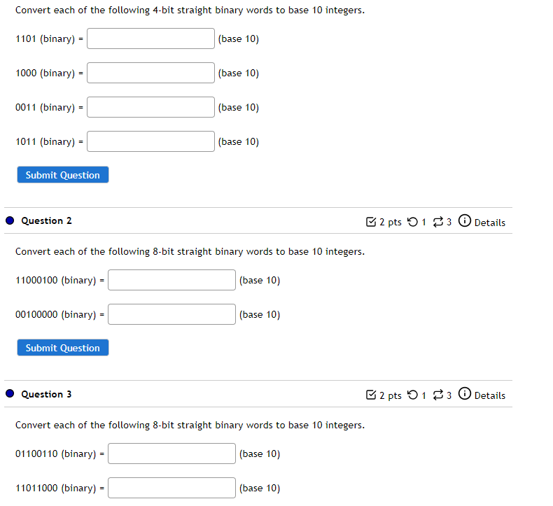 Solved Convert Each Of The Following 4 Bit Straight Binary 