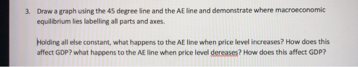 Solved Draw a graph using the 45 degree line and the AE line | Chegg.com