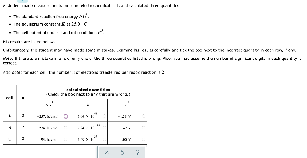 Solved Each row of the table below describes an aqueous | Chegg.com