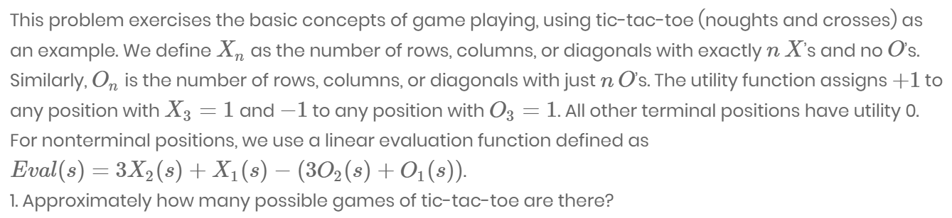 This problem exercises the basic concepts of game | Chegg.com