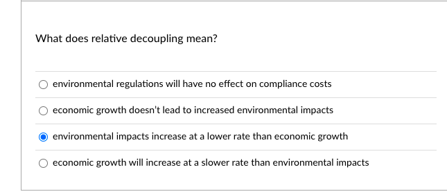 Solved What does relative decoupling mean? environmental | Chegg.com