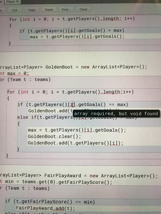 Solved JAVA: The error appears in game class. How to write | Chegg.com