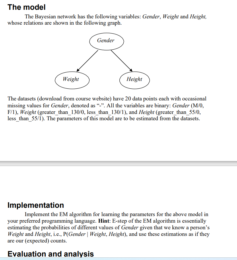 Solved The model The Bayesian network has the following | Chegg.com