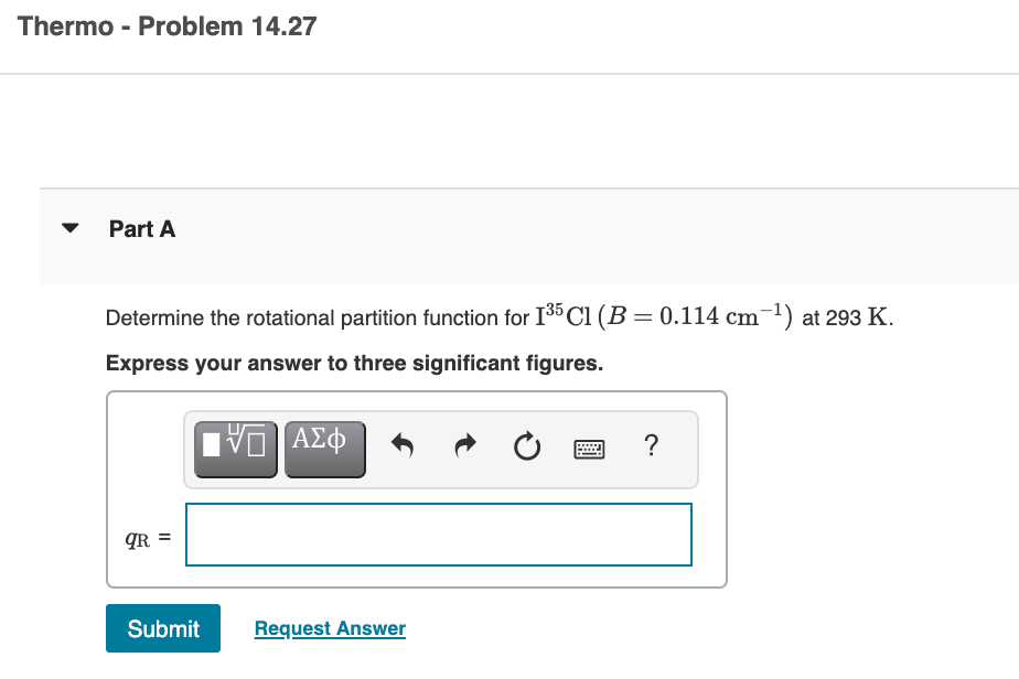 Solved Thermo - Problem 14.27 Part A Determine the | Chegg.com