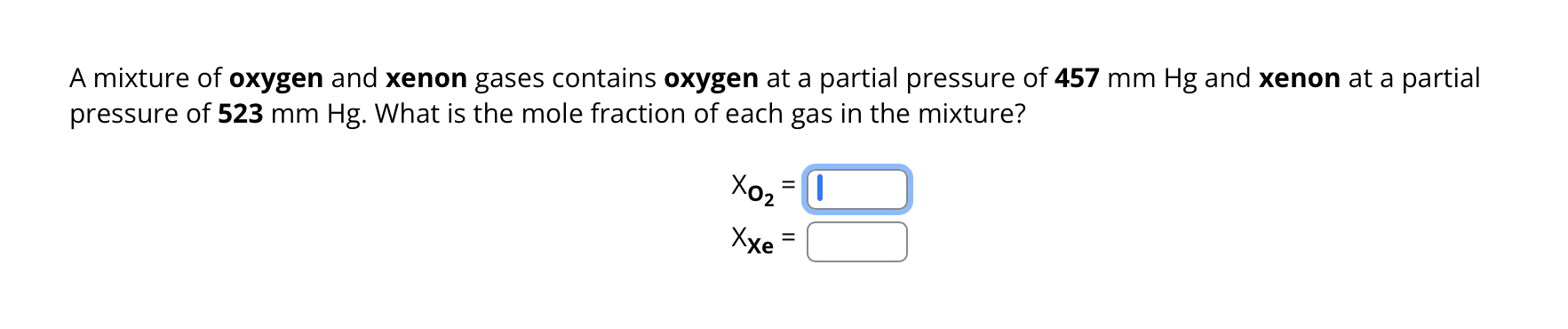 Solved A mixture of oxygen and xenon gases contains oxygen | Chegg.com