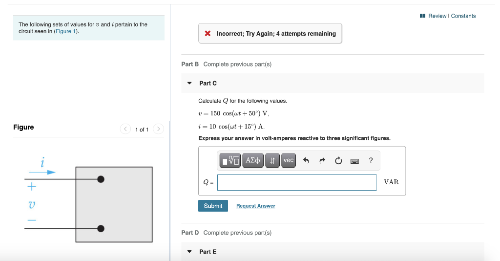 Solved MI Review | Constants The following sets of values | Chegg.com